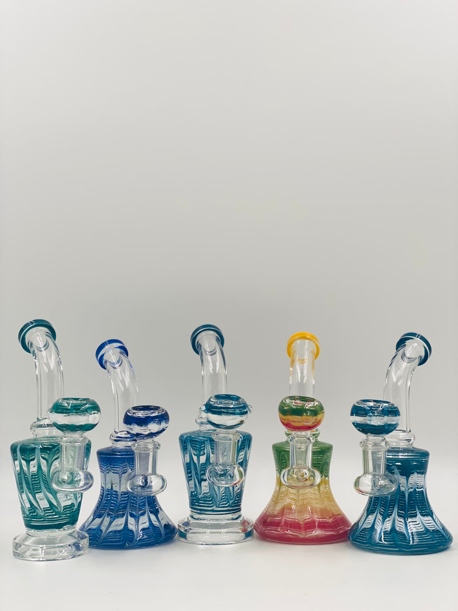 6 INCH GLASS WATER PIPE WITH UPSIDE DOWN COLOR PATTERNS – Metrix ...