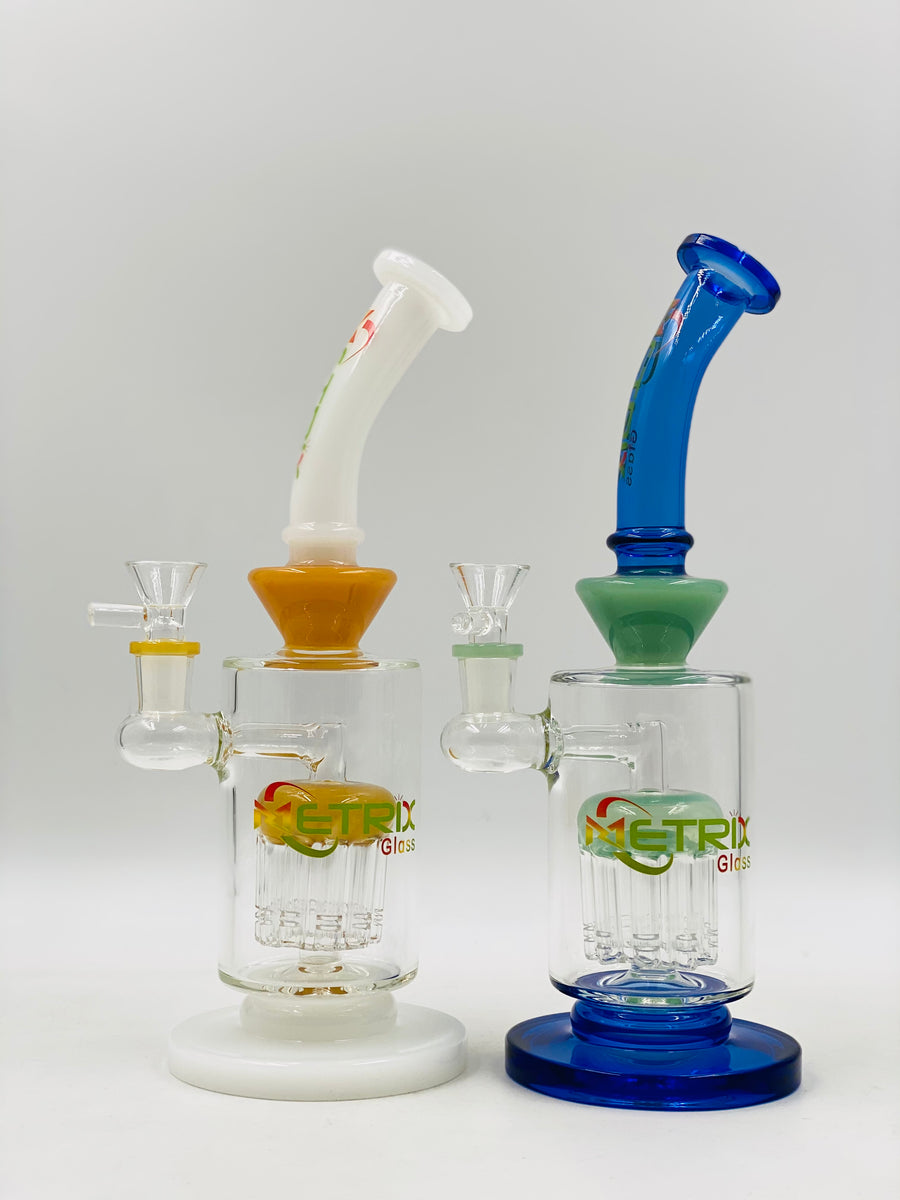METRIX GLASS WATER PIPE WITH PERK – Metrix Distributions