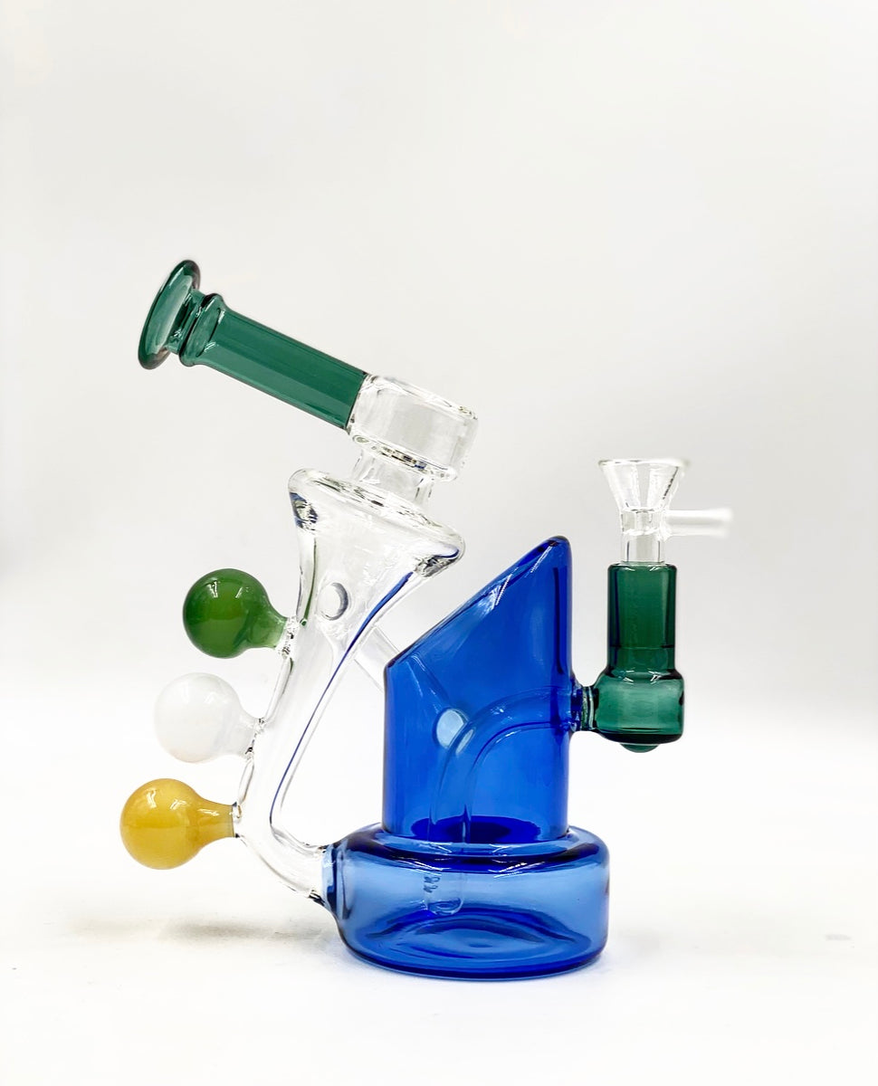 WP 1003/ METRIX 14 INCH WATER PIPE WITH 3 AMERICAN COLORS MARBLE WITH ...