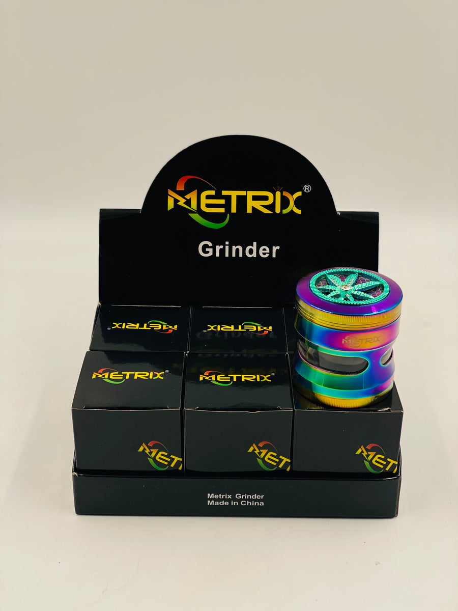 METRIX G-30 63 MM 4 LAYERS RAINDOW COLORED GRINDER WITH METRIX BOX ...